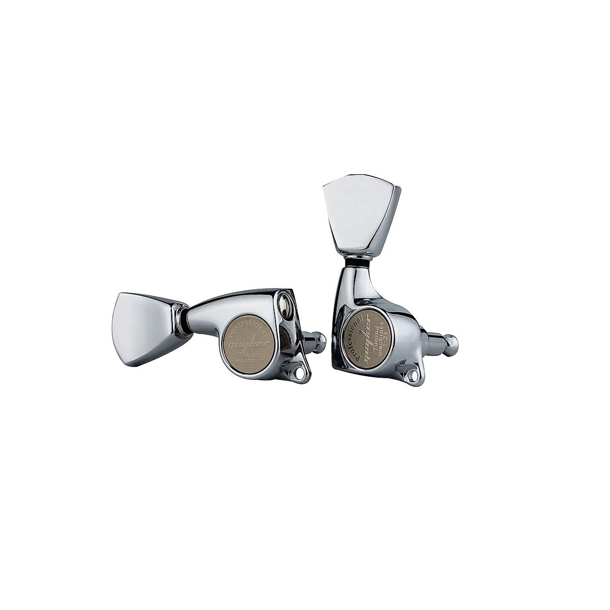 Guyker Guitar Machine Heads (3L + 3R) – 1:21 Sealed Tuning Key Pegs Tuners Set with Tulip Shaped Knob Replacement for ST Tele SG Style Electric or Acoustic Guitars – Chrome