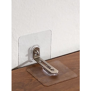 Yaokaim Anti Tip Furniture Wall Anchors No Drill (10 Packs), for Baby Proofing, Keep Baby Pet Safety from Falling Furniture, Removable, No Drilling