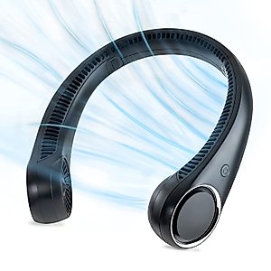 Dreamy Cubby Portable Neck Fan,Hands Free 360° Bladeless Small Fan Rechargeable Battery Operated,Wearable Cooling USB Personal Fan for Men Women Travel Hiking Outdoor
