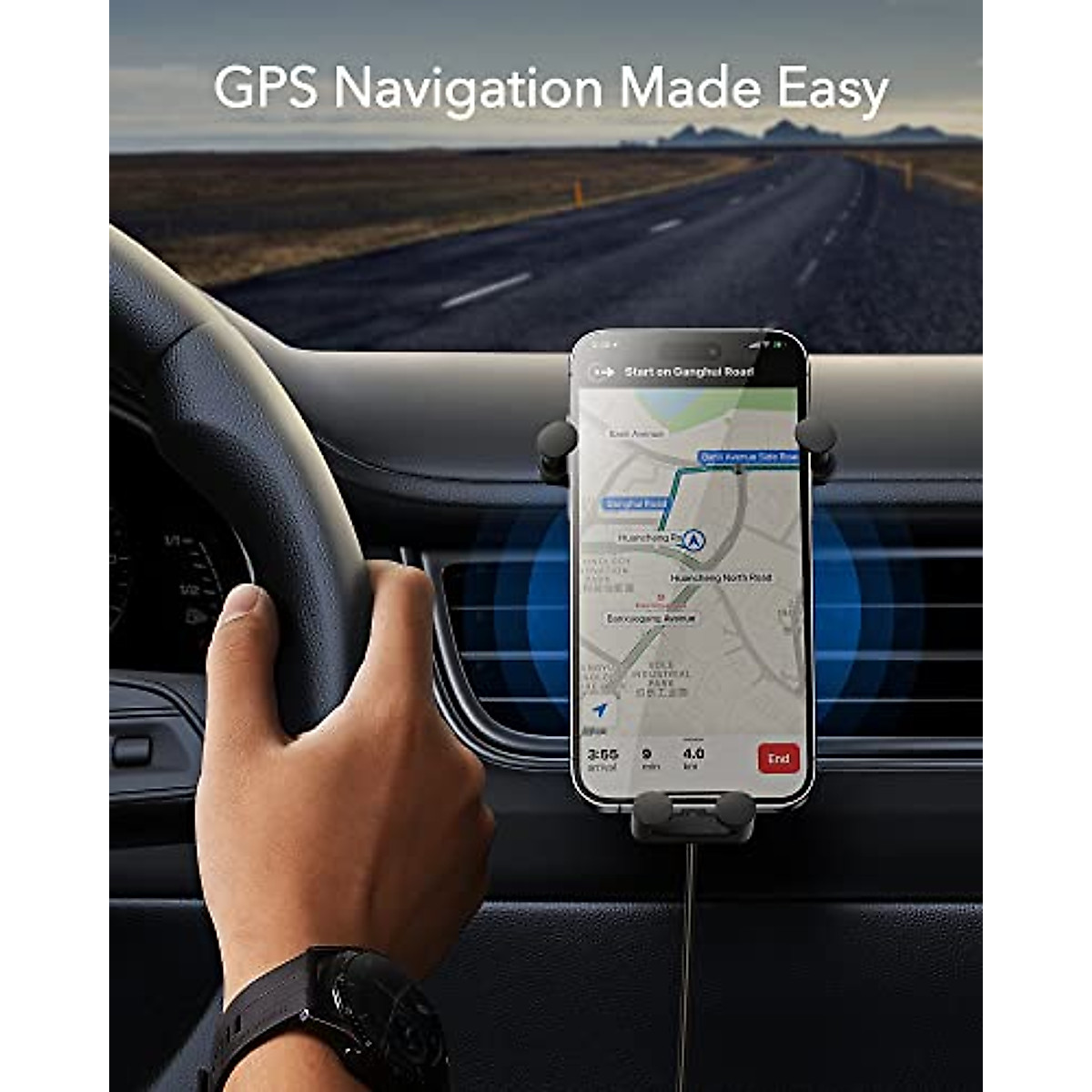 Wireless Car Charger, Baseus 15W Fast Charging Phone Mount for Car Vent, Car Phone Holder with Enlarged Charging Coil for iPhone 14 13 12 11 10 8 Pro Max Xs, Samsung Galaxy S&Note Series Google LG etc