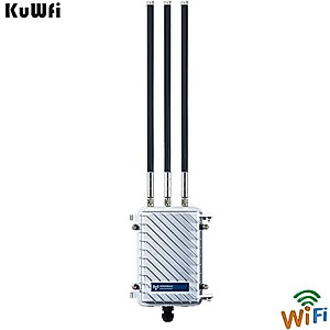 KuWFi Outdoor Wireless WiFi Access Point 11AC 750Mbps Dual-Band 2.4G/5.8G Antennas Waterproof Base Station AP Support Wireless AP/WiFi Repeater