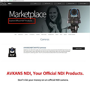 AVKANS NDI PTZ Camera - 30X Auto Tracking Live Streaming NDI Camera with SDI/HDMI/IP Outputs for Church Worship School Sport Hospital Wedding Live Streaming (Newtek Official NDI Camera)