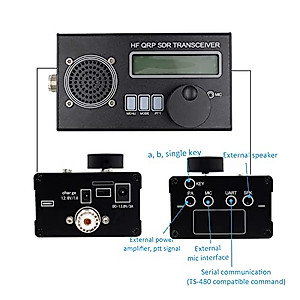 Shortwave Radio Transceiver, 8 Band Full Mode USDR SDR QRP Transceiver, USB/LSB/CW/AM/FM/DSP Modes, Aluminum Alloy, for Signal Reception