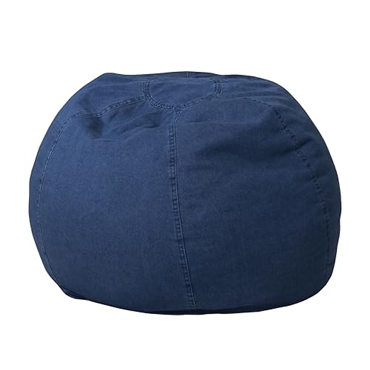 Flash Furniture Dillon Small Bean Bag Chair for Kids and Teens, Foam-Filled Beanbag Chair with Machine Washable Cover, Denim