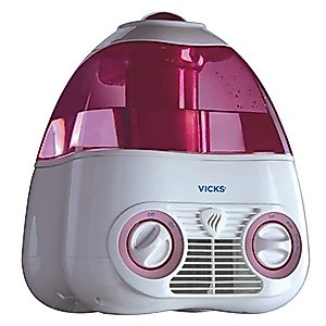 Vicks Starry Night Cool Moisture Humidifier with Projector & VapoPad Scent Pad Heater, Pink