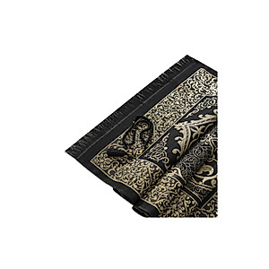 SUMELA Muslim Prayer Rug with Prayer Beads - Prayer Mat, Prayer Rug, Prayer Matt Islam, Islamıc Prayer Mat, Travel Prayer Mat, Tasbih Prayer Beads, Islamic Gifts, 99 Prayer Beads Included (Black)