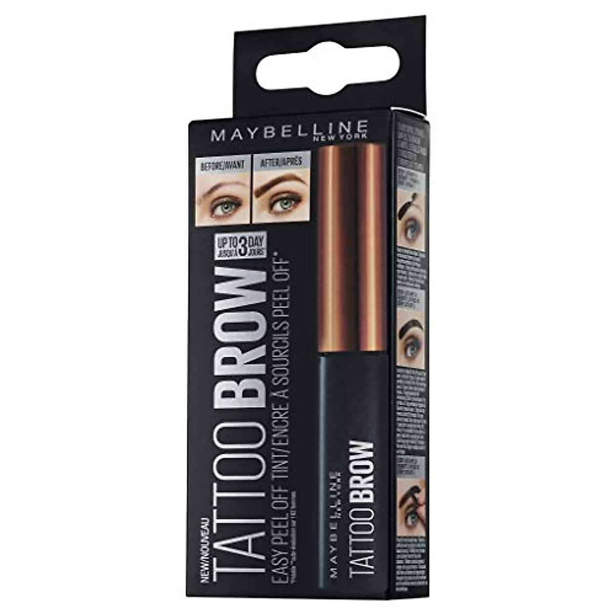 Maybelline New York Brow Tattoo Longlasting Tint, Light Brown, 4.9 ml