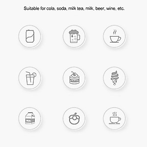 FASJ Cool and Heat Smart Cup, 2 in 1 Portable Beverage Drink Cooler Warmer Degree C ‑60 Fast Cooling Heating, Lightweight Electric Heating Cup for Parties /Offices /Travel One Key to Start