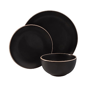 IHIPPO Dinnerware Sets Kitchen Dinnerware Sets 12-Piece Dinnerware Set Plates Sets for Home Dinner Set Dishes and Plates Sets Round Porcelain Dinnerware Plates and Bowls Set Modern Dinnerware Set