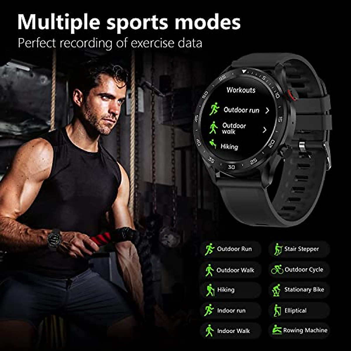 Bebinca GT2 Pro Smart Watch for Men (Make/Receive Call), SpO2/Real-time Heart Rate/Sleep Monitor/Voice Assistant Fitness Tracker, Built-in MP3 Player for iPhone Samsung Android Phone
