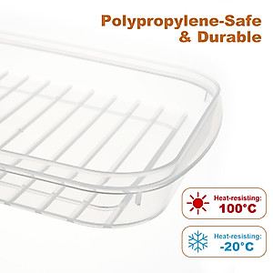 CYEAH 6 Pcs Bacon Keeper Plastic Deli Meat Saver with Lids, Bacon Keeper Airtight Cold Cuts Cheese Container for Refrigerator, Food Refrigerator Storage Box Shallow Low Christmas Cookie Holder