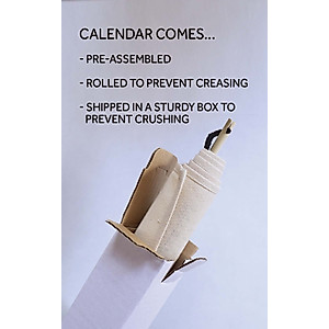 Personalized Photo Cloth Calendar, Photo W/Caption, 12 months calendar from Jan. 2024 - Dec. 2024, Perfect for gifts, office, and home