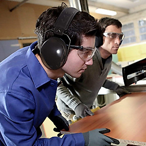 Pro For Sho All Terrain Safety Ear Protection - LARGER Size Foldable Ear Muffs Much Lighter Weight & Maximum Hearing Protection, Black