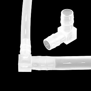 ANPTGHT 5/8" Hose Barb 90 Degree Elbow L Fitting, Equal Barbed Joint Splicer Mender Adapter Union Adapter for Boat Aquarium Fuel Gas Liquid Air (Pack of 5)