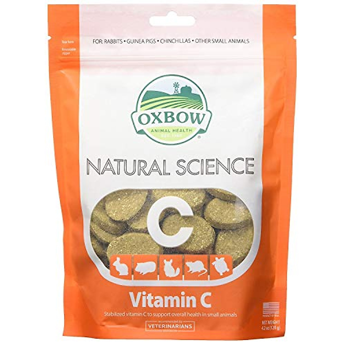 Oxbow Natural Science Vitamin C Supplement (120 g ), 2 pack, 4.2 oz each