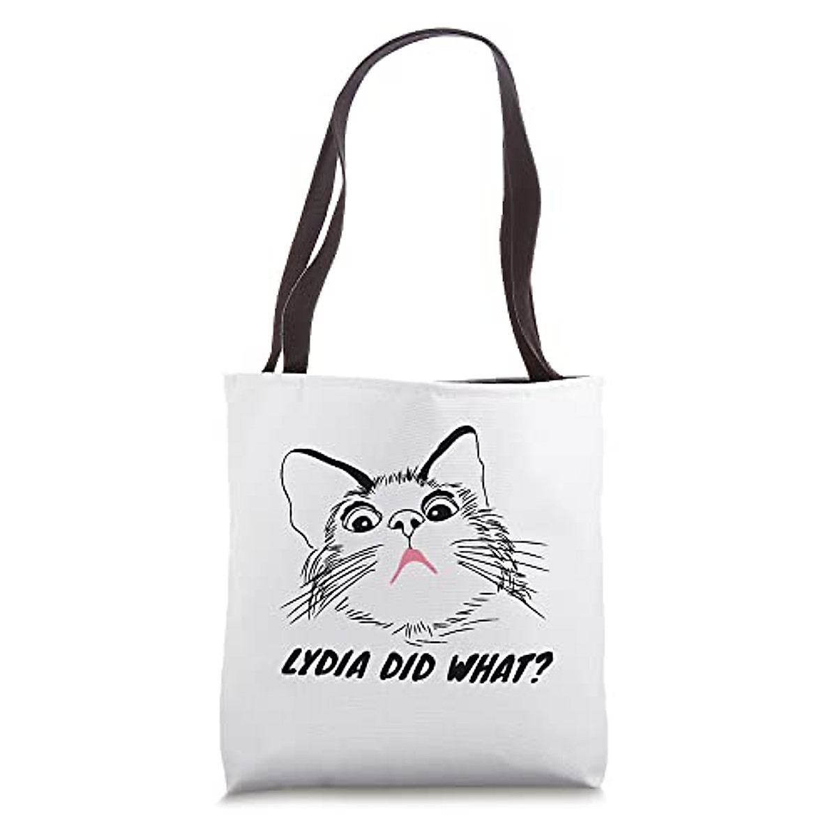 Funny Jane Austen Cat Lydia Did What? Pride and Prejudice Tote Bag