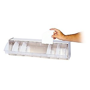 Quantum Storage Systems QTB412WT TIP Out BIN, 23-5/8"W x 5-1/4"D x 5-15/16"H, White/Crystal