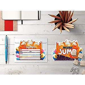 shupai Jump Birthday Invitations(30 Invitation + 30 Envelopes), Jump Birthday Party Supplies, Jump Party, Jump Party Decorations, Kids Birthday Invitations-027