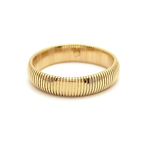 Marshal Metal Fashion Bracelet Omega 18k Gold Plated Brass Stretch Cobra Bracelet (14mm))