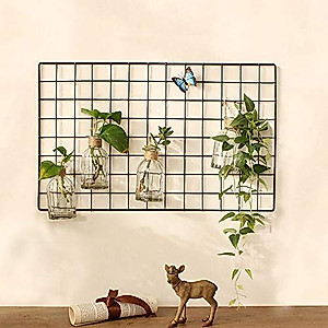 GBYAN Wall Grid 2 Pack Grid Wall Panels Wall Organizer Picture Board for Room and Office Photo Display Board with Clips, 25.6"x17.7"