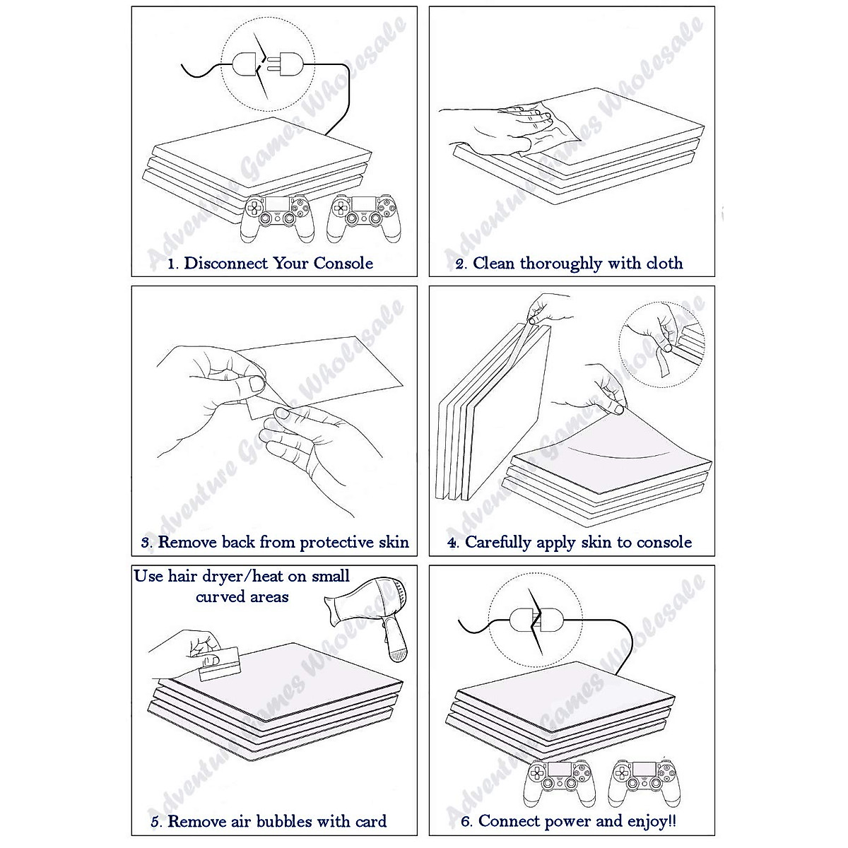 Adventure Games - Earth & Moon - Vinyl Console Skin Decal Sticker + 2 Controller Skins Set - Compatible with PlayStation PS4 PRO gaming console systems