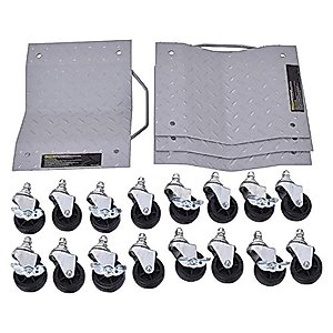 Giantex 4 PCS Wheel Dollies, 4 X 3" Set Wheel Dollies, Vehicle Moving Tool, Car Auto Repair Moving Wheel Dollies, Gray