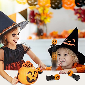 Letapapa Halloween Party Favors for Kids, 24 Pcs Jumping Popper Spring Launchers Toy, Bouncy Halloween Novelty Toys for Treat or Trick Goodie Bag Fillers, Classroom Prizes