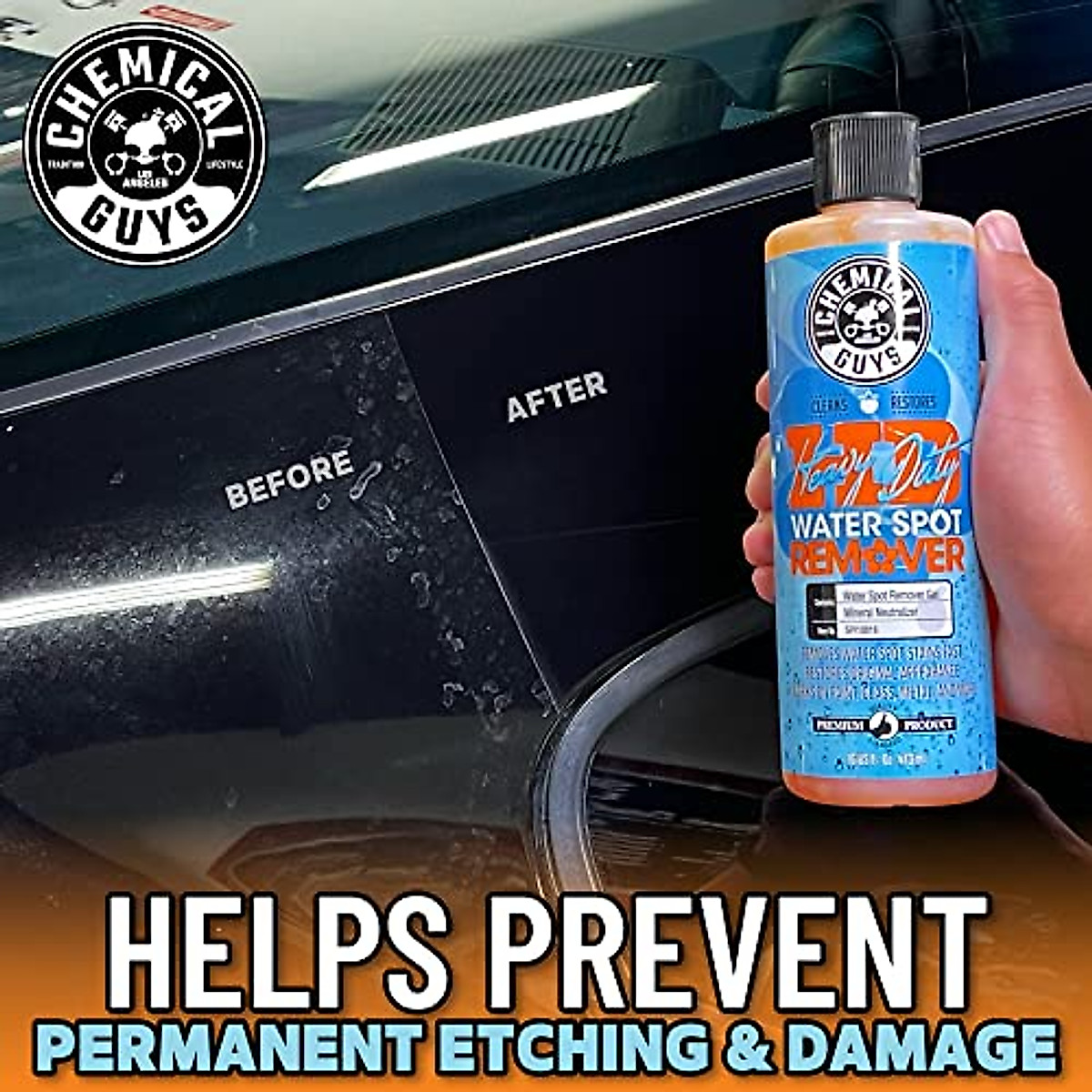 Chemical Guys SPI10816 Heavy Duty Water Spot Remover, Safe for Cars, Trucks, Motorcycles, RVs & More, 16 fl oz
