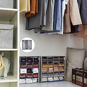 GRANNY SAYS Bundle of 2-Pack Large Storage Bins with Lids & 2-Pack Socks Storage Organizers