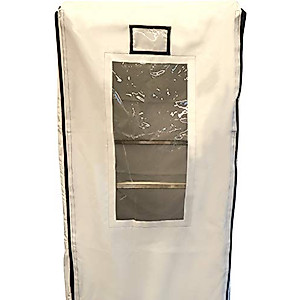 SHOPCraft Heavy Duty Bakery Double Rack Covers, Commercial Standard Rack Cover with Zipper or Velro Closure (Zipper)