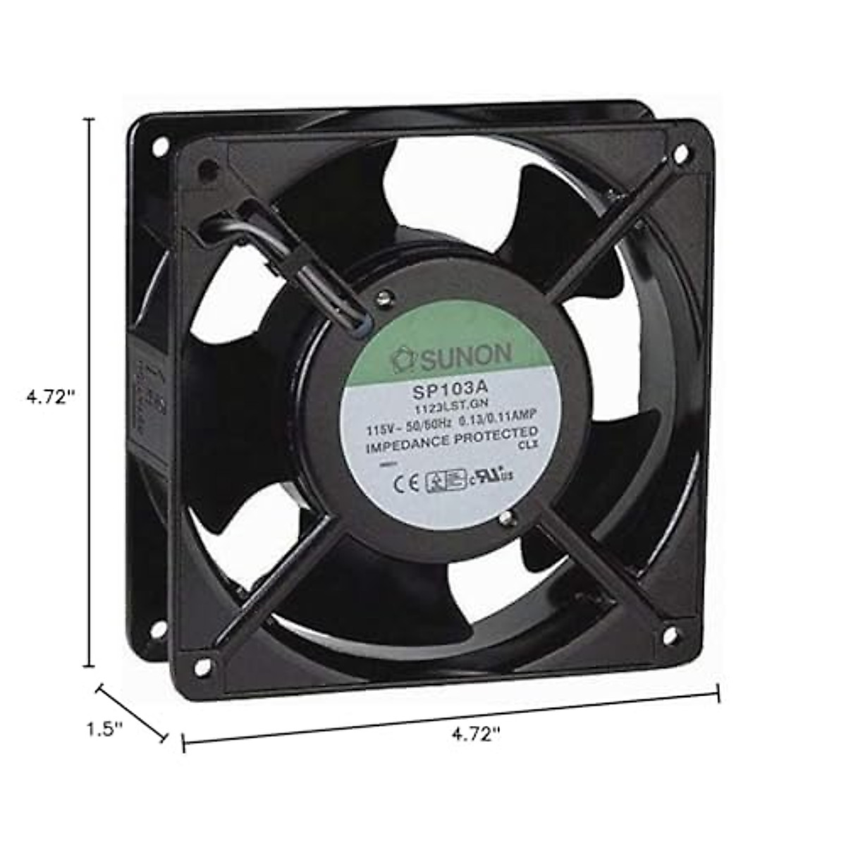 For SUNON SP103A 1123LST.GN 115V 0.14A 12CM 12038 cooling fan