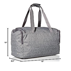 Vera Bradley Women's Recycled Lighten Up Reactive Small Gym Bag, Gray Heather, One Size