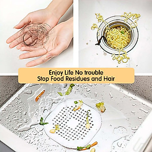 Shower Hair Catcher Silicone Hair Stopper Shower Tub Drain Covers Drain Strainer with Suction Cup Suit for Bathroom Bathtub and Kitchen (4)