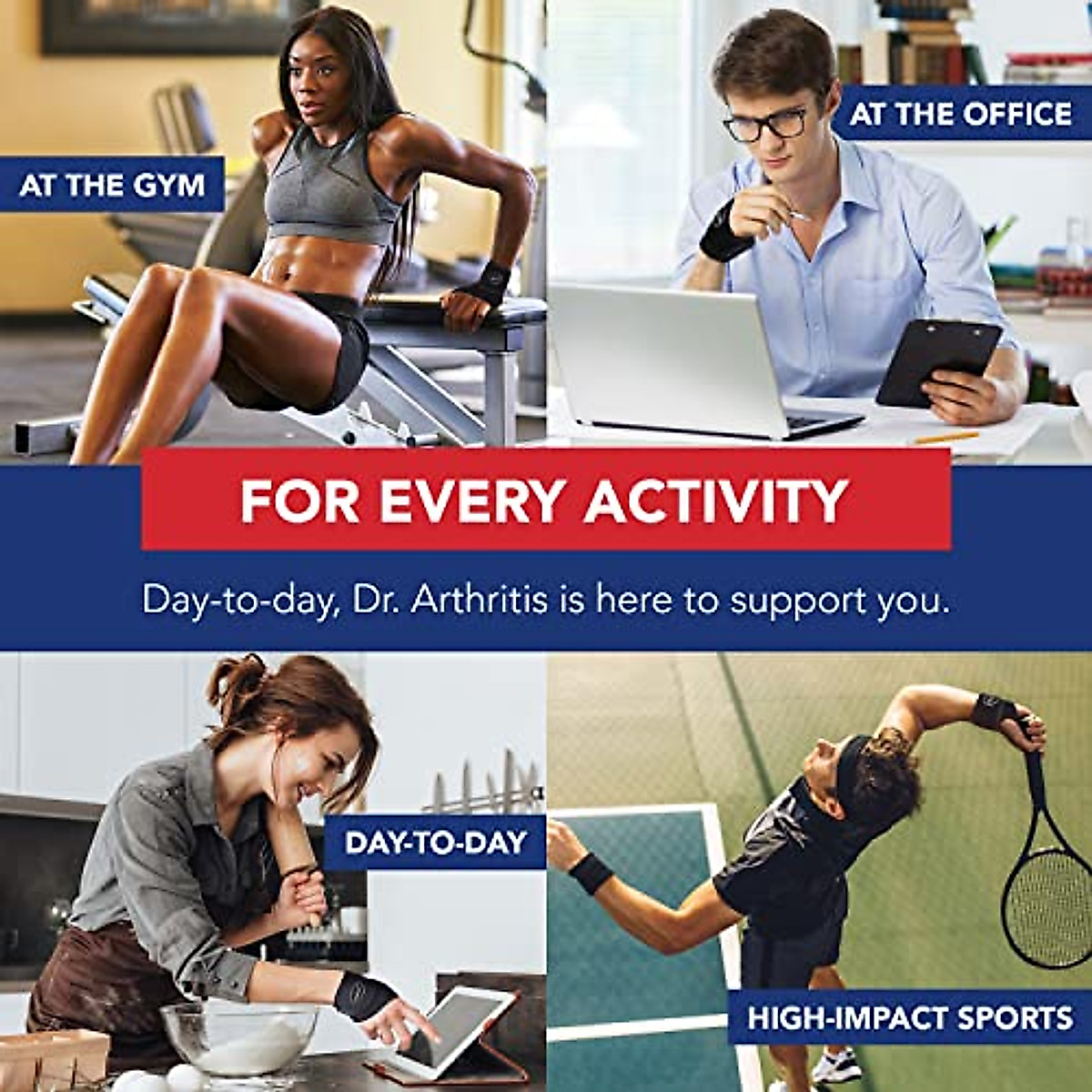 Dr. Arthritis Doctor Developed Copper Wrist Brace/Wrap for Carpal Tunnel Support, Wrist Splint Brace -F.D.A. Medical Device & Doctor Handbook-Night Support for Women Men-Right & Left hands (Single)