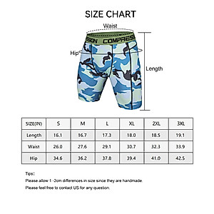 Holure Men's 3 Pack Sport Compression Shorts Mens Underwear Spandex Shorts Workout Running,Brown,Blue,Green,Camo,02-L