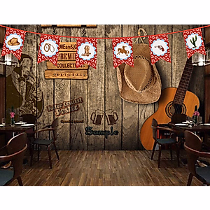Cowboy Party Banner West Cowboy String Flags Western Party Decorations Fabric Bunting Banner for Indoor and Outdoor Hanging Decorations, Rodeo Theme Party Sign Western Birthday Party Burgee Bunting