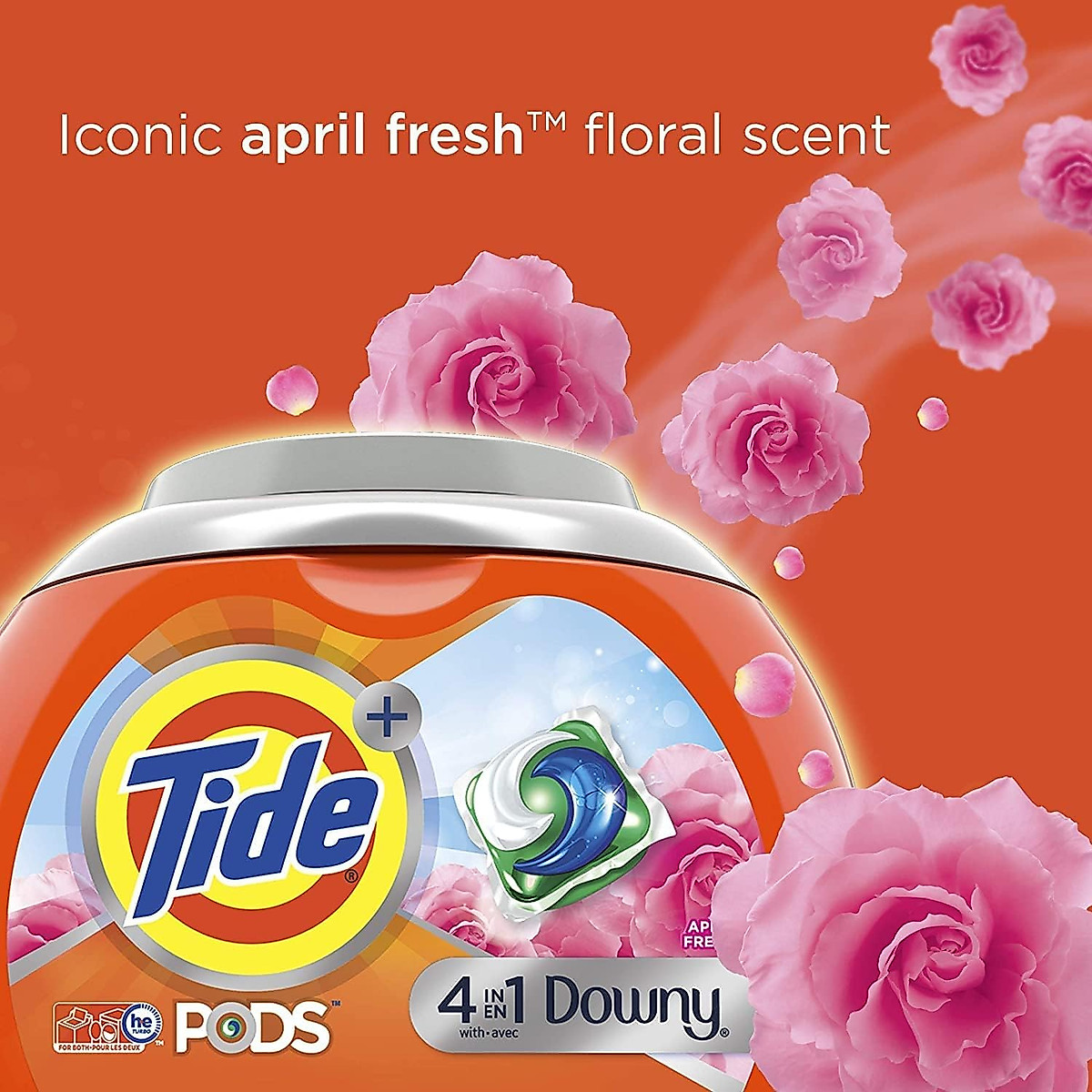 Tide PODS, Liquid Laundry Detergent Pacs, April Fresh, 104-count