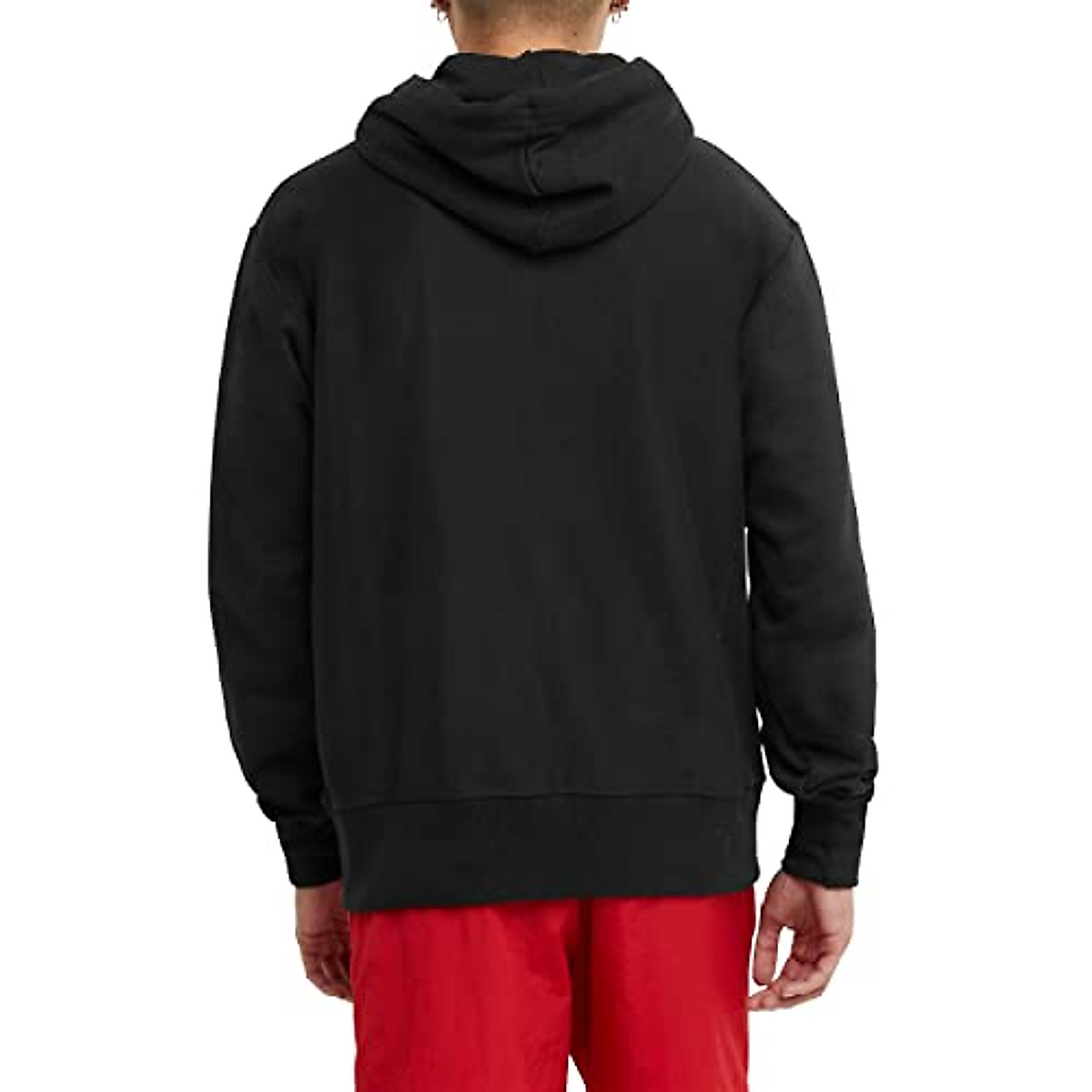 Champion mens Reverse Weave Pullover, Left Chest C Hoody, Black-y06145, Medium US