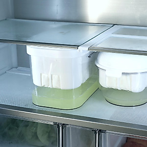 [Bear Greeks] 1 Gallon Gguduck Maker with Ultra Fine Nylon Mesh Strainer, Whey separator, 1 gallon of thick and creamy greek yogurt, eco-friendly materials container