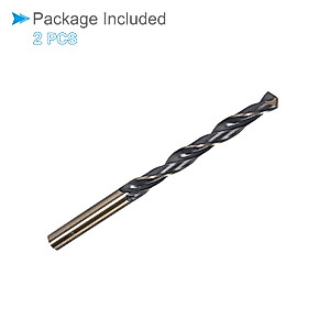 CoCud Twist Drill Bits, 8mm Cutting Edge, Titanium & Nitride Coated High Speed Steel 4341 Round Shank - (Applications: for Stainless Steel Drilling Machine), 2-Pieces