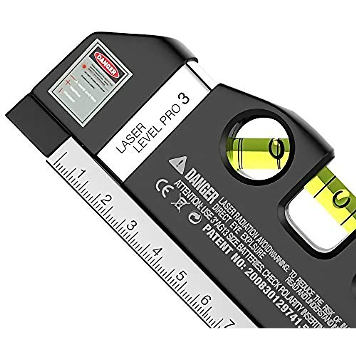 Laser level, Multipurpose Laser Tape Measure Line 8ft+ Tape Measure Ruler Adjusted Standard and Metric Rulers Update Batteries MICMI