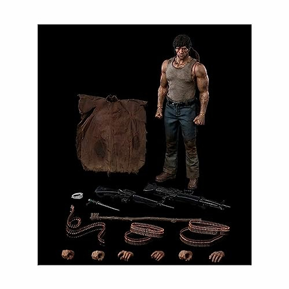 threezero Rambo: First Blood John Rambo 1:6 Scale Collectible Figure,Multicolor