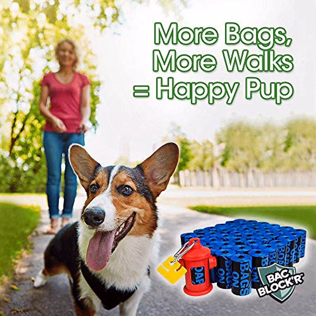 Bags on Board Dog Poop Bags | Strong, Leak Proof Dog Waste Bags | 9 x14 Inches, 600 Blue Bags (3203940071)