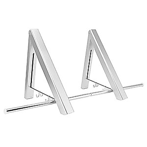 Retractable Clothes Hanger, Retractable Clothes Drying Rack Recessed Design Strong Load Bearing Wall Mounted Thickened for Bathroom for Office (Silver)