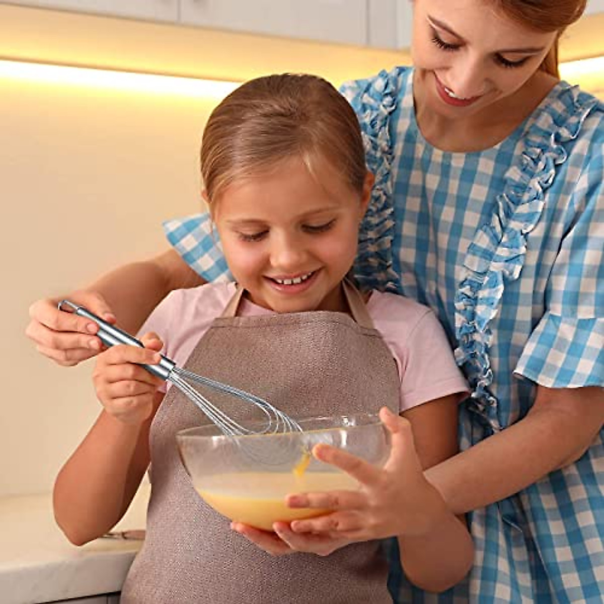 3 Pieces Stainless Steel Kitchen Flat Whisk Set 8 Inch, 10 Inch and 11.6 Inch Stainless Steel Flat Wire Egg Utensils Whisk 6 Wires Egg Mixing Whisk for Cooking Blending Whisking Beating Stirring