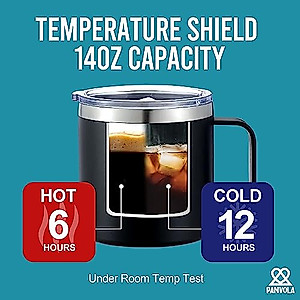 My Favorite Niece Gave Me This Mug Insulated Coffee Cup 14oz With Handle And Lid Gift For Aunt Auntie Uncle Birthday 304 Stainless Steel Vacuum Insulated Tumbler Camping Travel Thermal Mugs (Black)