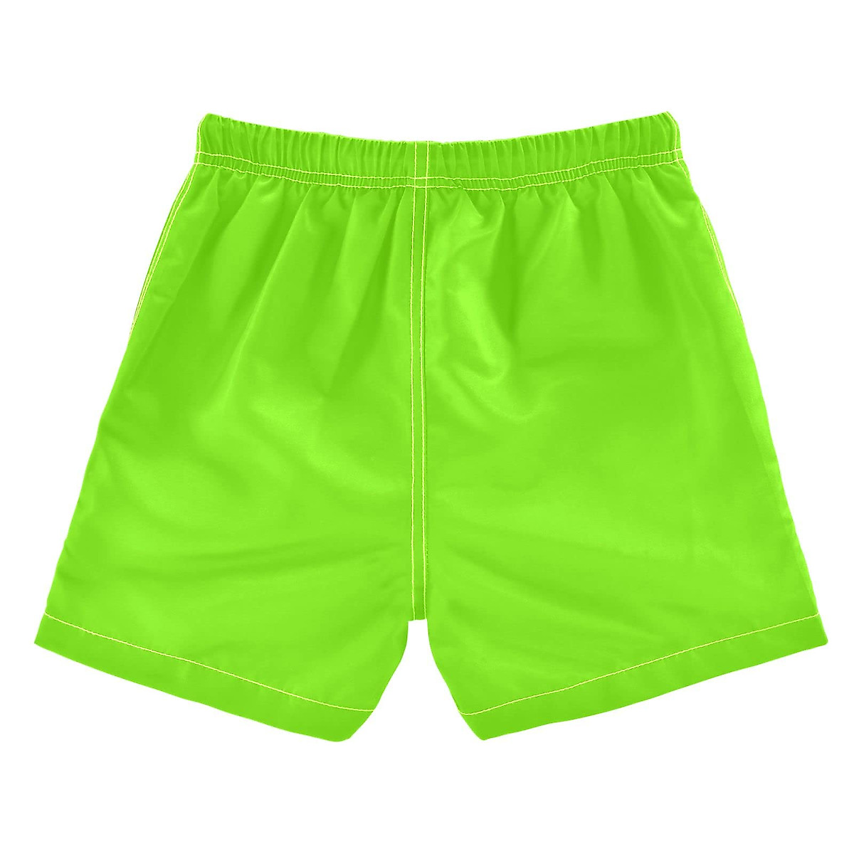 Fluorescent Green Boys Swim Trunks Summer Drawstring Toddler Swim Board Shorts Quick Dry Little Boys Bathing Suit Beach Hawaii Vacation 2 Years