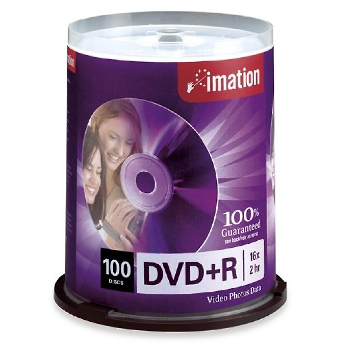 imationreg; IMN18060 DVD+R Discs, 4.7GB, 16X, Spindle, Silver, 100/PACK **Full Carton of:2 PK **