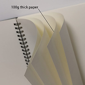 YUREE B5 Spiral Notebook/Spiral Journal Unruled, 100gsm Thick Blank Paper & Hard Kraft Cover, 65 Sheets (130 Pages), 3-Pack, 10.5" x 7.2", Gray