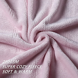 CREVENT Plush Super Soft Lightweight and Breathable Baby Blanket for Girls Infants Stroller Crib Bed Spring Summer All Seasons Use(30"X40" Pink)
